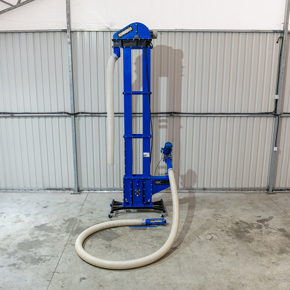 Bucket conveyor PK-450 with flexible screw conveyor PE-127 6 m | up to ...