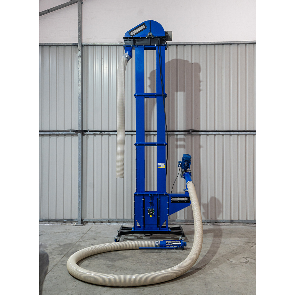 Bucket conveyor PK-450 with flexible screw conveyor PE-127 6 m | up to ...